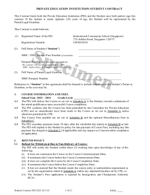 Fillable Online P&O 4.2.1.1003 - Student Contract MS 2023-24 v23.0 ...