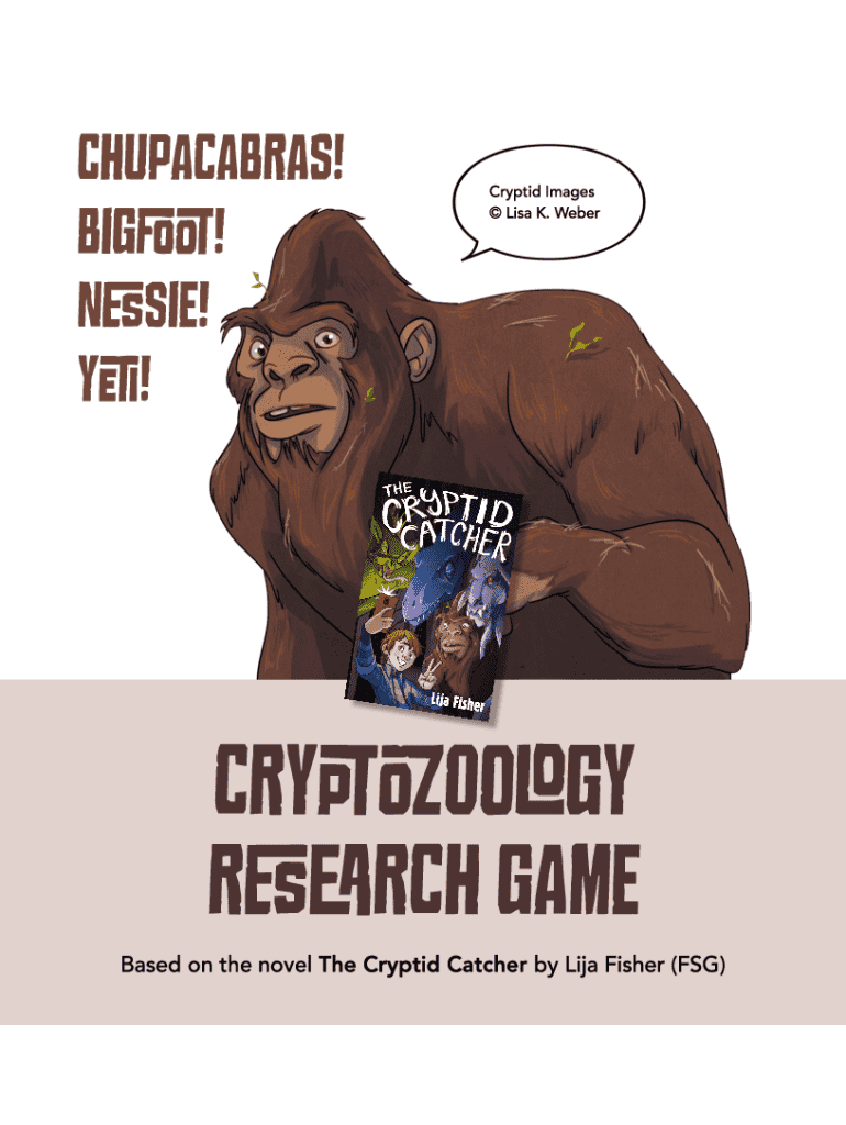 Fillable Online The Cryptid Catcher (The Cryptid Duology, 1) - Fisher, Lija Fax Email Print ...