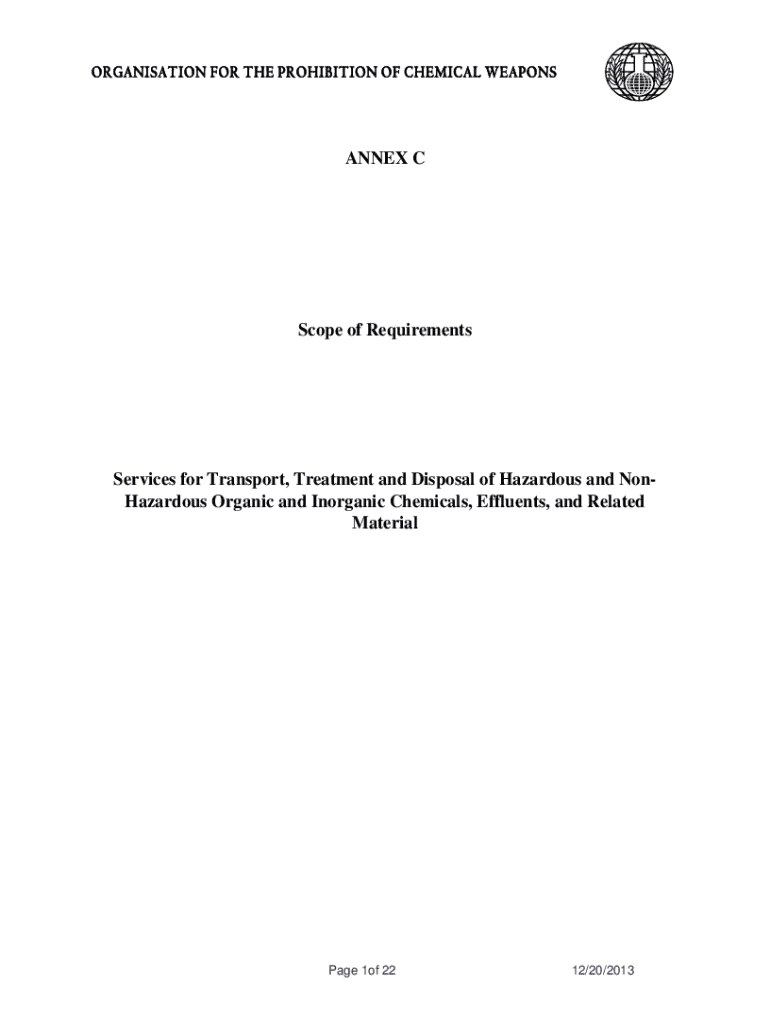 Fillable Online ANNEX C Scope of Requirements Services for Transport, ... Fax Email Print ...