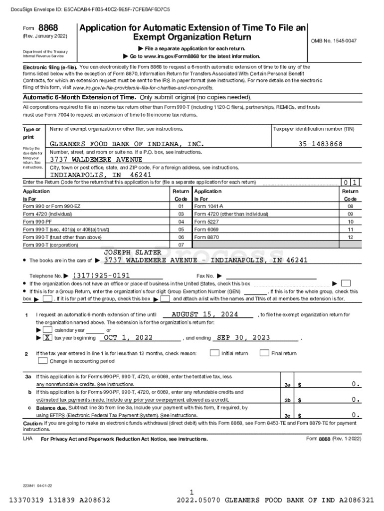 Fillable Online In Process - Gleaners Fax Email Print - pdfFiller