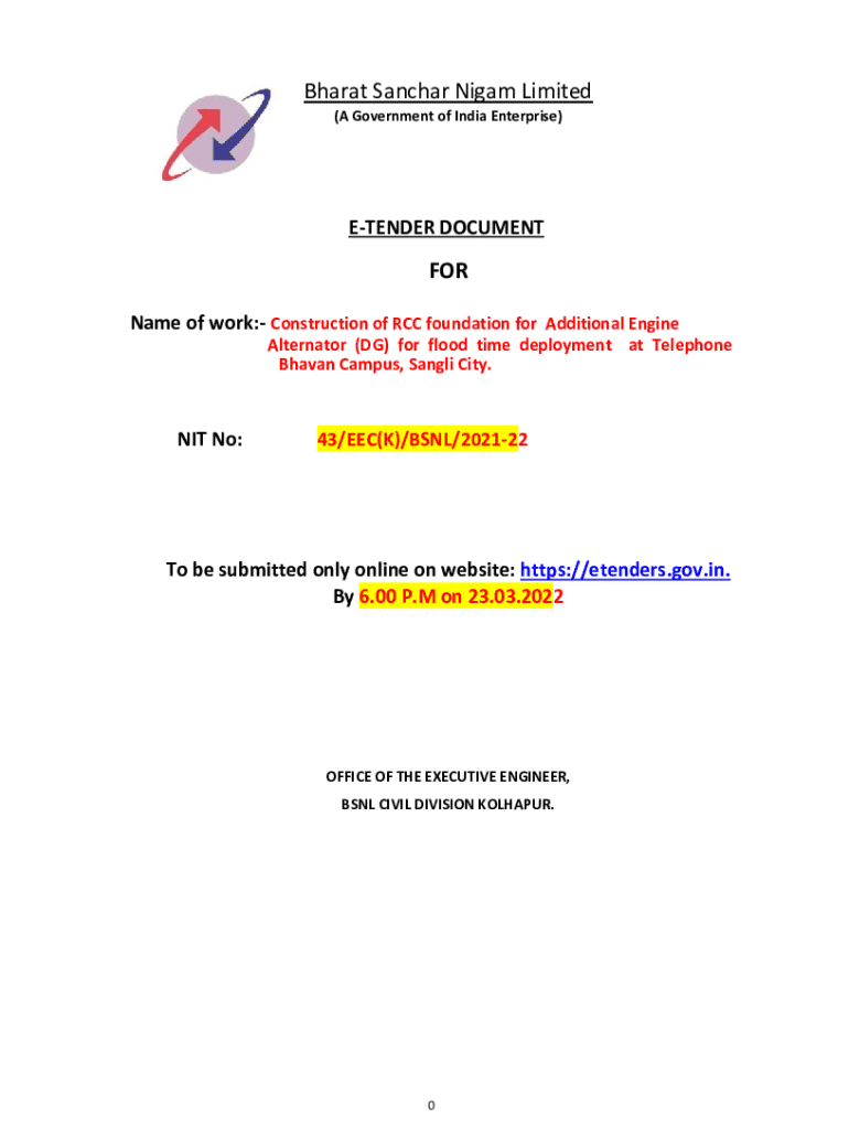 Fillable Online NIT- DG Foundation Sangli.docx Fax Email Print - pdfFiller