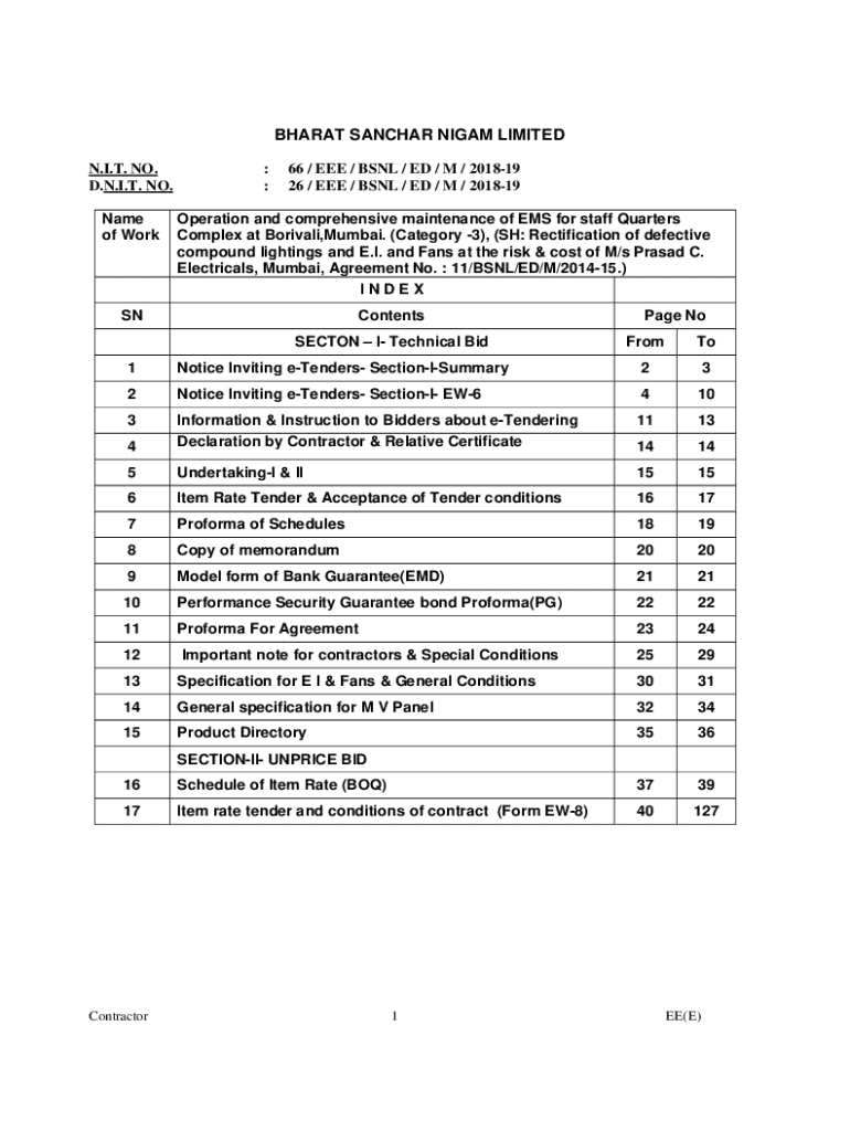Fillable Online Operation and comprehensive maintenance of EMS for ...