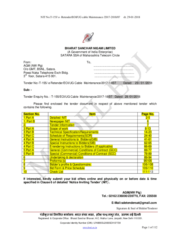 Fillable Online SATARA SSA of Maharashtra Telecom Circle Fax Email Print - pdfFiller