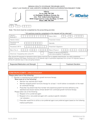 Fillable Online Indiana Health Coverage Programs (Ihcp). Indiana Health ...