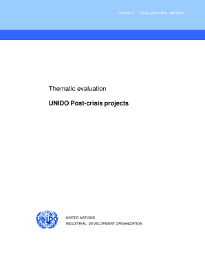Fillable Online Thematic Evaluation of UNIDO projects related to ...