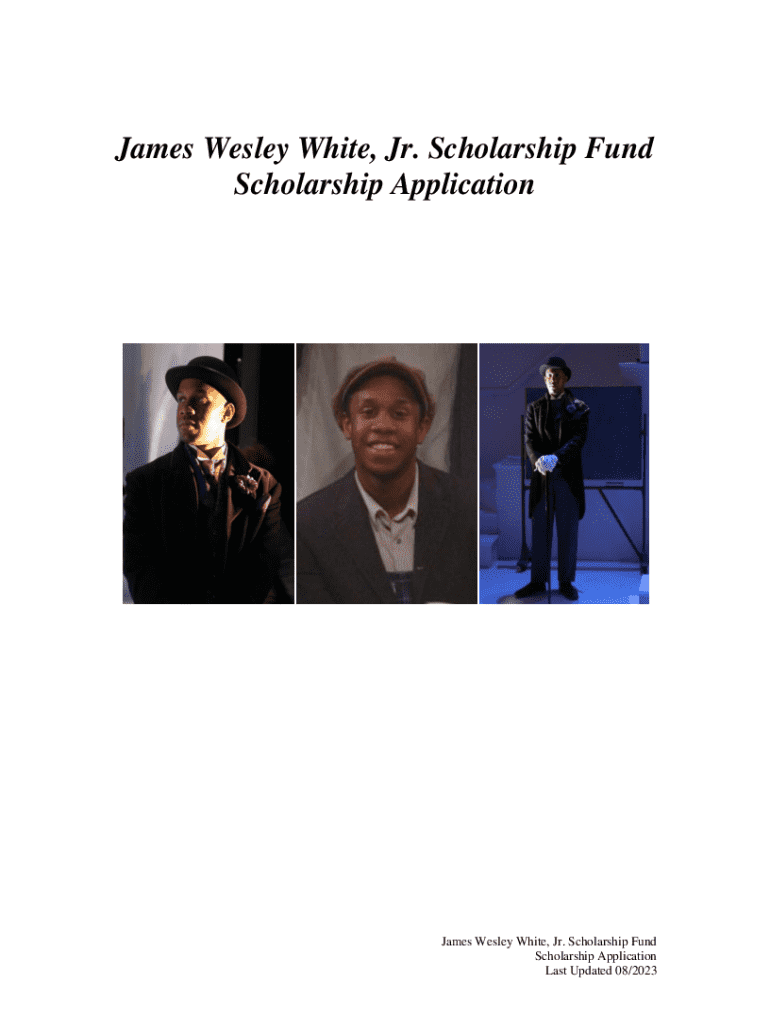 Fillable Online James Wesley White Jr Scholarship Fund - Nonprofit ...