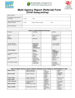 Fillable Online Multi Agency Report Referral Form - MARF FINAL (updated ...