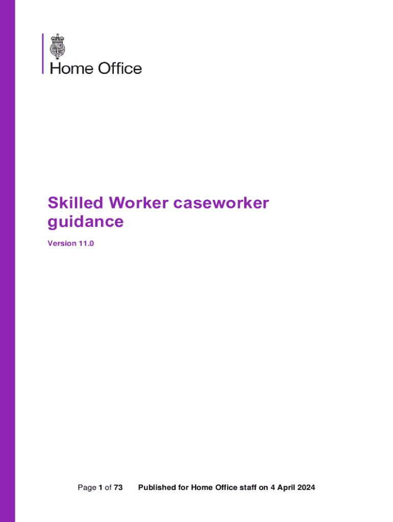 Fillable Online Skilled Worker visa: eligible occupations and codes Fax ...