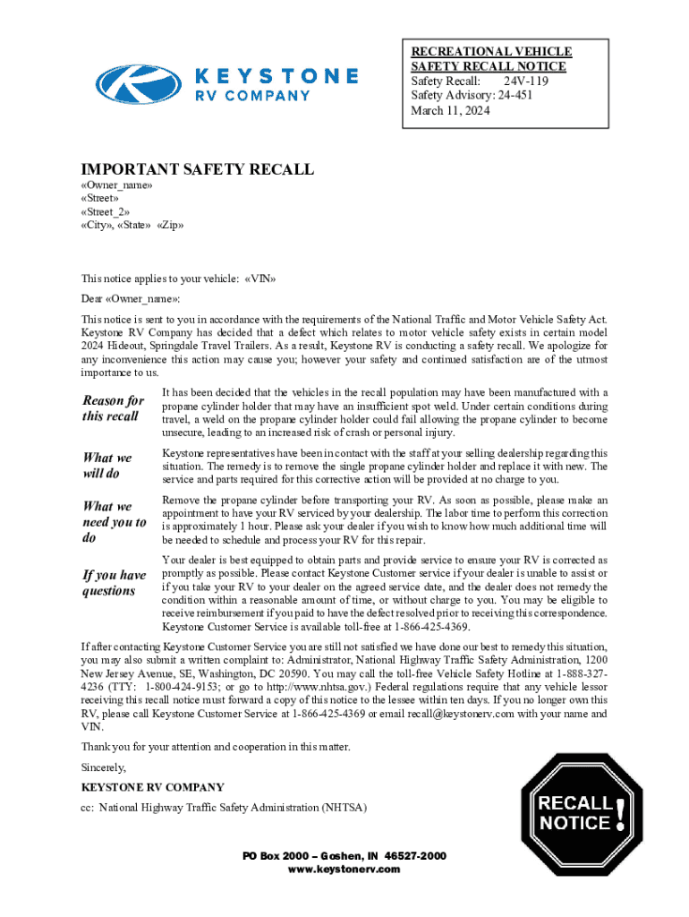 Fillable Online Registrar of Imported Vehicles - Recall Clearance Fax ...