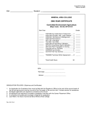 Fillable Online ONE-YEAR CERTIFICATE Controlled Environment ... Fax ...