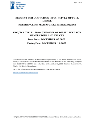 Fillable Online Request For RFQ for purchasing of diesel fuel for ...