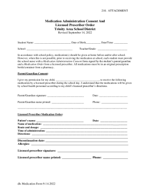 Fillable Online TASD- Medication Forms Fax Email Print - pdfFiller
