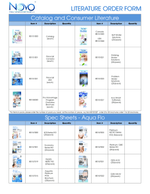 Fillable Online Literature Order Form Library Fax Email Print - pdfFiller