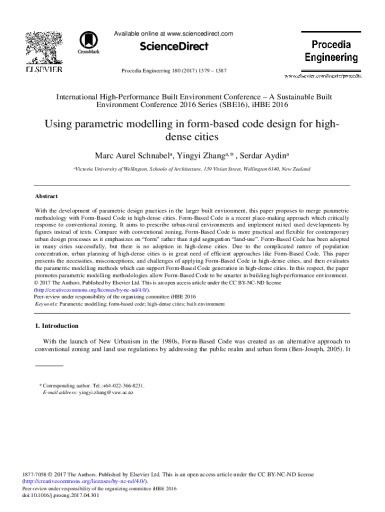 Fillable Online Using Parametric Modelling in Form-based Code Design for High ... Fax Email ...