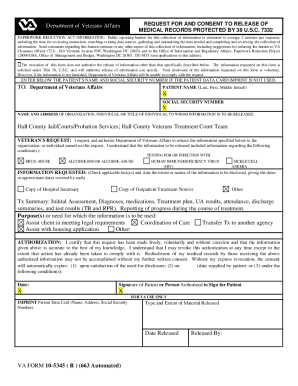 Fillable Online VA FORM 10-5345 ( R ) (663 Automated) X X Hall County ...