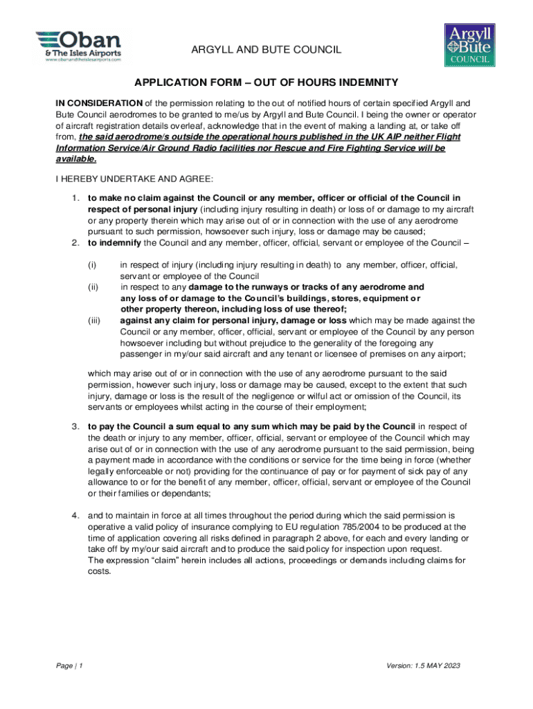 Fillable Online ARGYLL AND BUTE COUNCIL APPLICATION FORM Fax Email ...