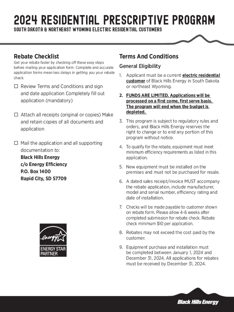 Fillable Online Residential Rebate Application Form Fax Email Print ...