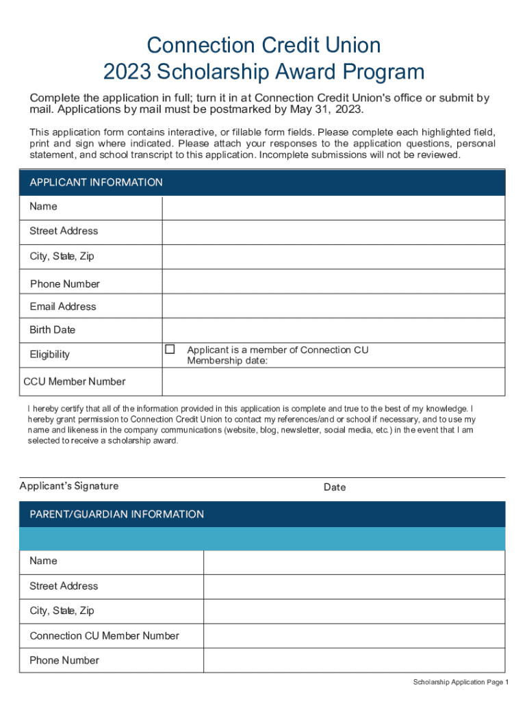 Fillable Online For members of Connection Credit Union Fax Email Print ...