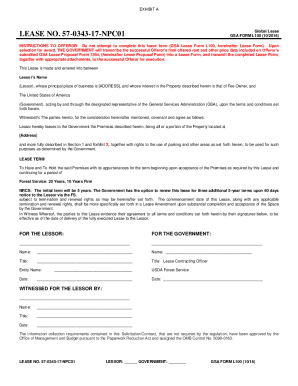 Fillable Online EXHIBIT A Global Lease Template L100.pdf Fax Email ...