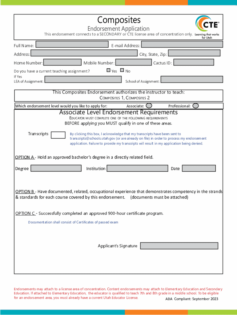 Fillable Online Add Endorsement to an Initial or Professional LicenseCDE Fax Email Print - pdfFiller