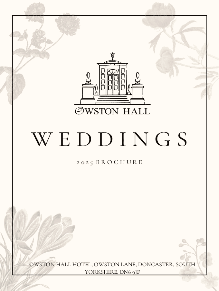 Fillable Online Owston Hall - Wedding Venue in West Yorkshire Fax Email ...
