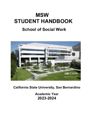 Fillable Online CSUSB School of Social Work Fax Email Print - pdfFiller