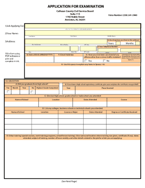 Fillable Online Forms and Applications - Calhoun County Commissioner ... Fax Email Print - pdfFiller
