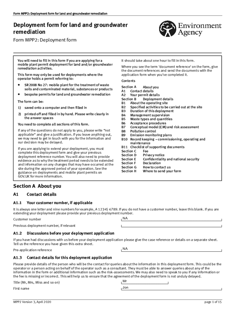 Fillable Online Landspreading: form LPD1 application for deployment Fax ...