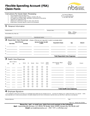 Fillable Online Fillable Online Claim Form - National Benefits Services Fax ... Fax Email Print ...