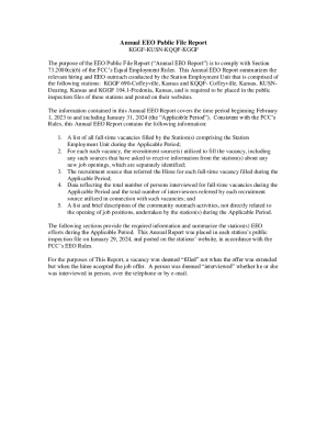 Fillable Online 47 CFR73.2080 - Equal employment opportunities (EEO). Fax Email Print - pdfFiller
