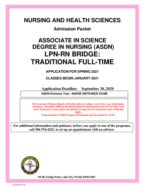 Fillable Online LPN-RN BRIDGE: Fax Email Print - pdfFiller
