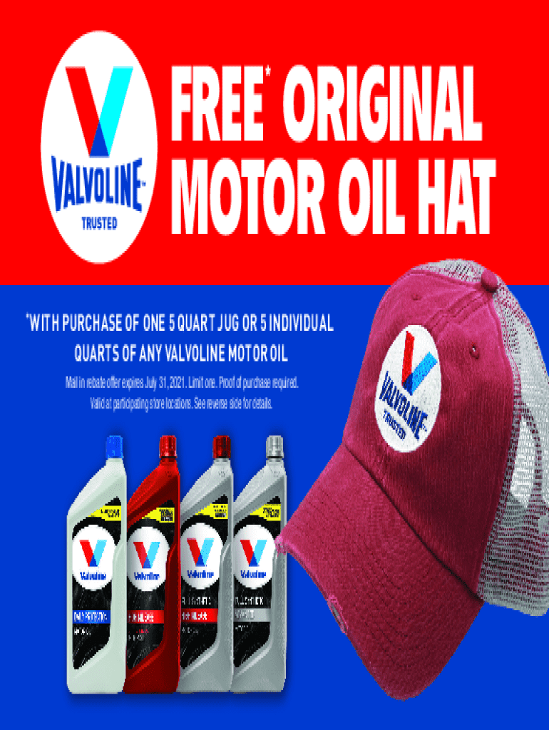 Fillable Online FREE* ORIGINAL MOTOR OIL HAT Fax Email Print - pdfFiller