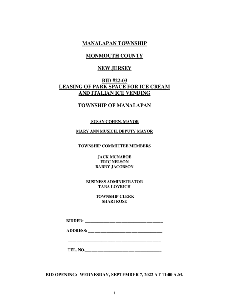 Fillable Online Manalapan officials initiate plan for new community center Fax Email Print ...