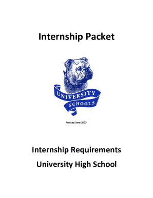 Fillable Online University High School Internship Program Fax Email ...