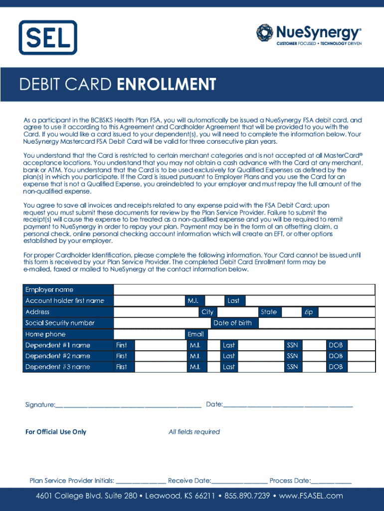 Fillable Online How to use NueSynergy's smart debit card Fax Email ...