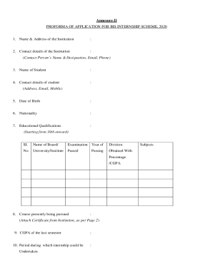 Fillable Online Annexure II PROFORMA OF APPLICATION FOR BIS ... Fax ...
