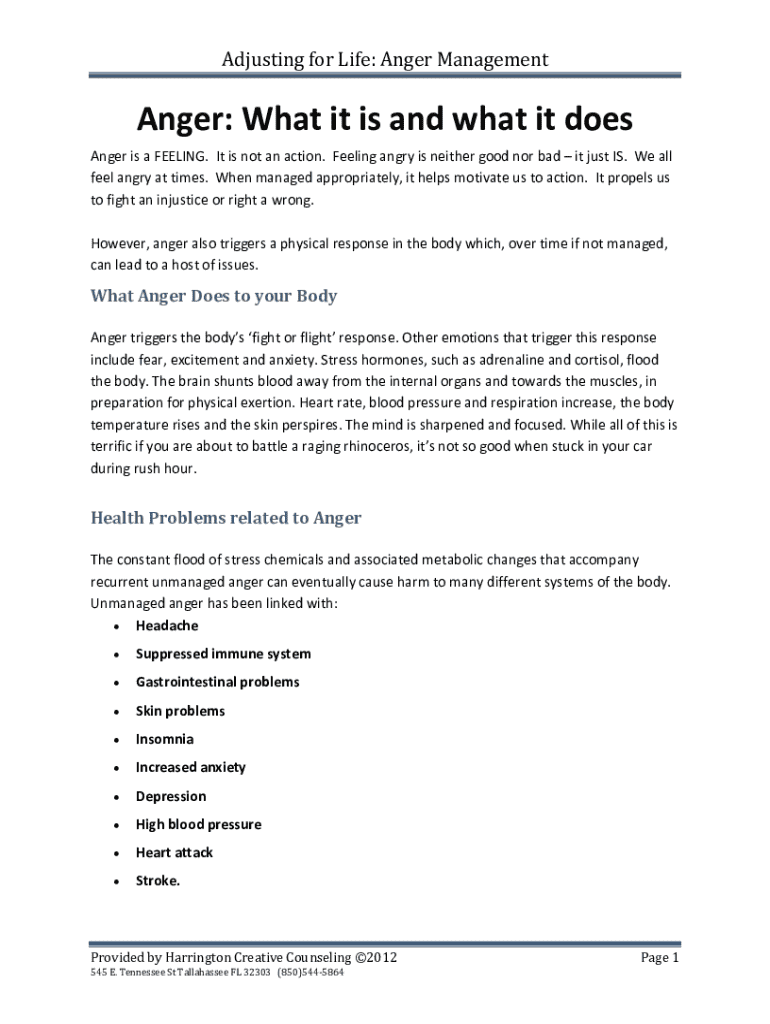 Fillable Online I took anger management classes. Here's what they get ...