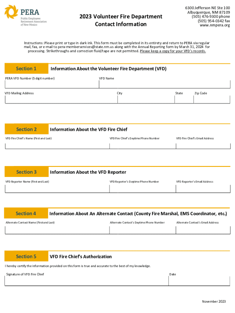 Fillable Online Member Enrollment for Volunteer Firefighters Fax Email ...