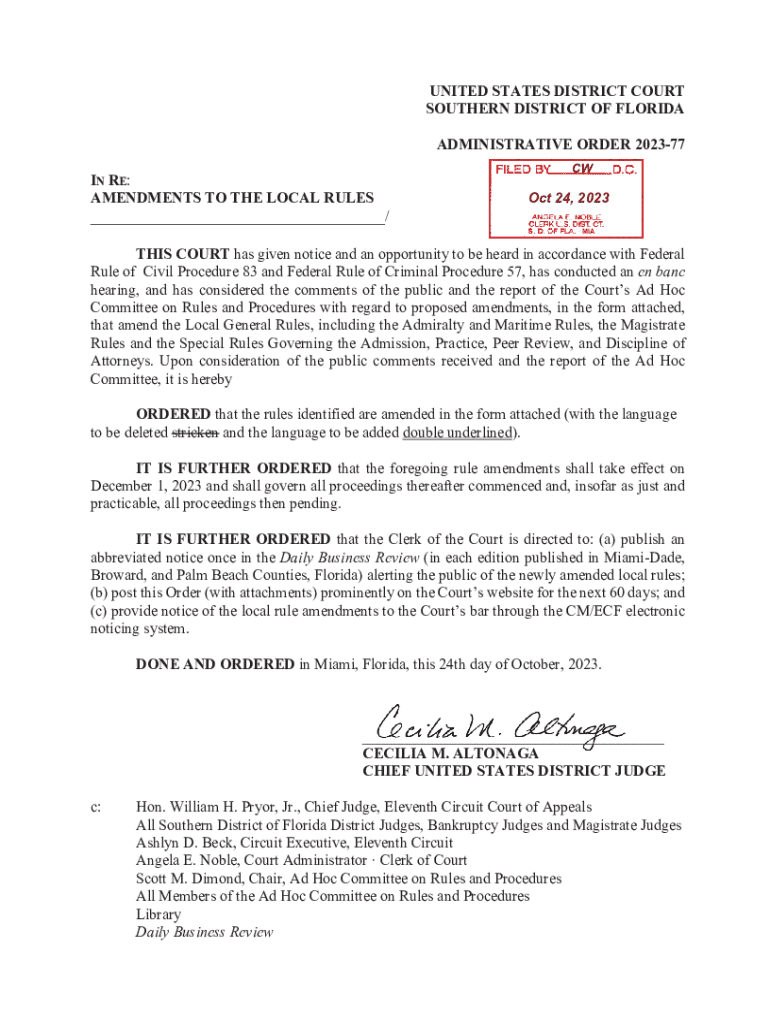 Fillable Online 2023-77 Amendments to the Local Rules - FINAL.pdf Fax ...