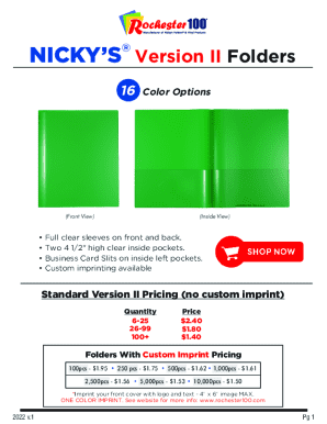 Fillable Online Nicky's Folder Client Organizer, Patented Tear ... Fax ...