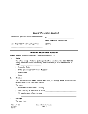 Fillable Online Motion and Declaration for Presentation of Final Orders ...