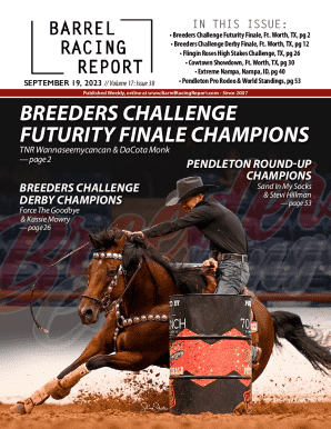 Fillable Online BREEDERS CHALLENGE FUTURITY FINALE CHAMPIONS Fax Email ...