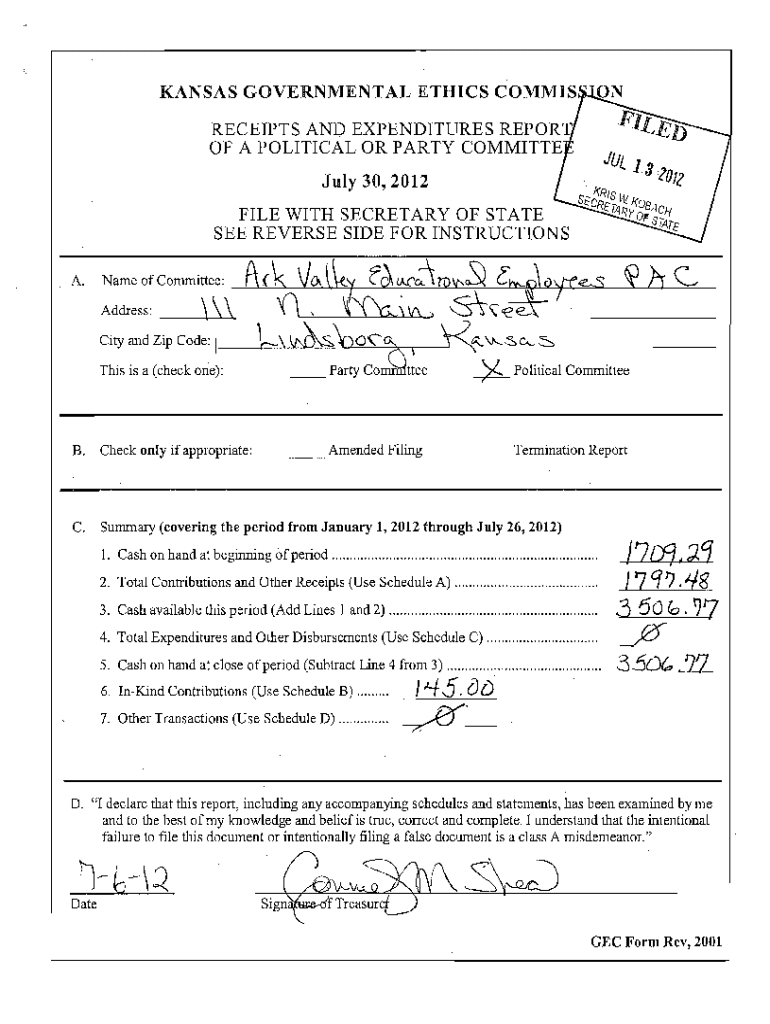 Fillable Online ethics ks Fillable Online ethics ks KANSAS GOVERNMENTAL ...