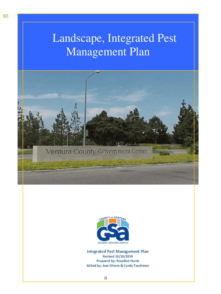 Fillable Online Landscape, Integrated Pest Management Plan - Ventura ...