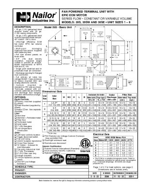 Fillable Online Models 35S, 35SW & 35SEFan Powered Terminal Unit with ...