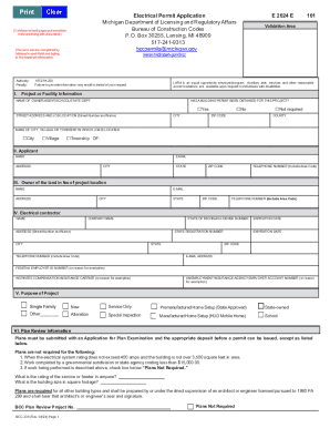 Fillable Online Building Permit Application - Michigan Department of ...