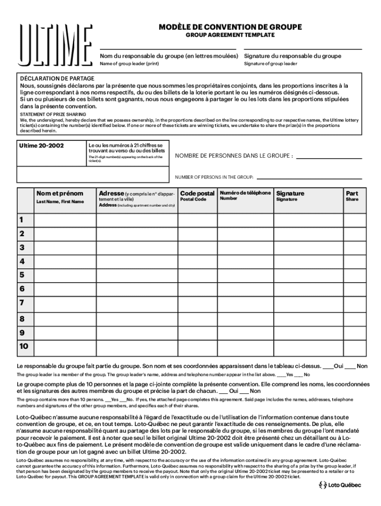 Remplissable En Ligne Group Agreements Template Fax Email Imprimer ...