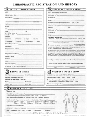 Fillable Online Chiropractic Registration and History Relationship to ...