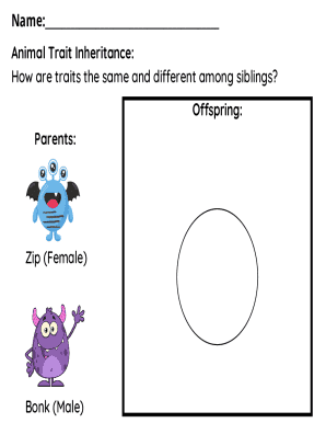 Fillable Online Animal Trait Inheritance: Fax Email Print - pdfFiller