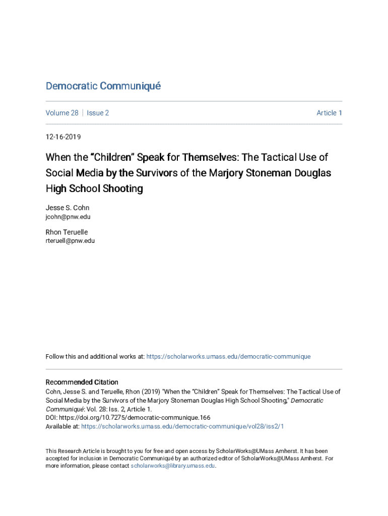 Fillable Online scholarworks umass The Tactical Use of Social Media by ...